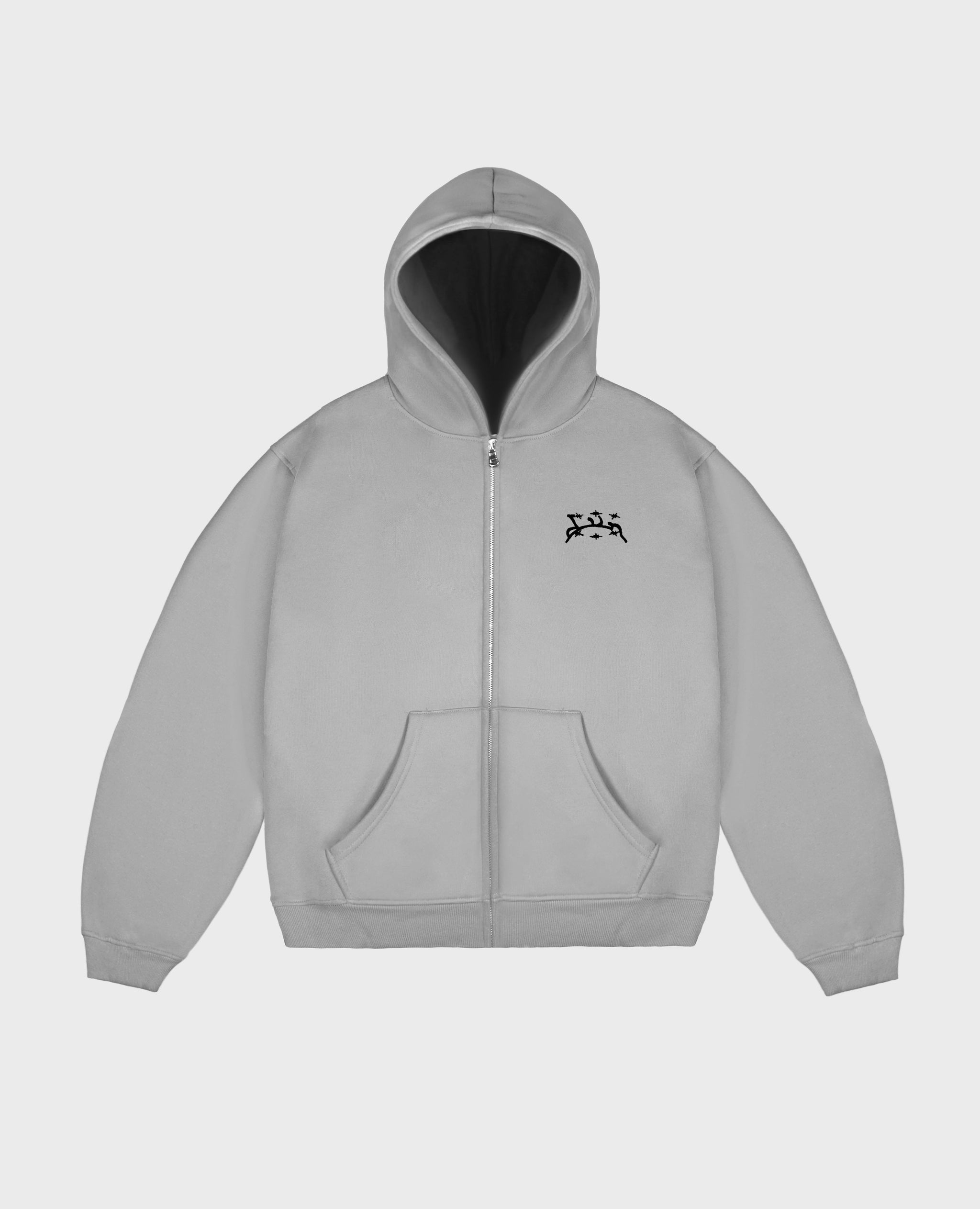 DIVINBYDIVIN | Curb Zip Grey – Premium Streetwear Hoodie