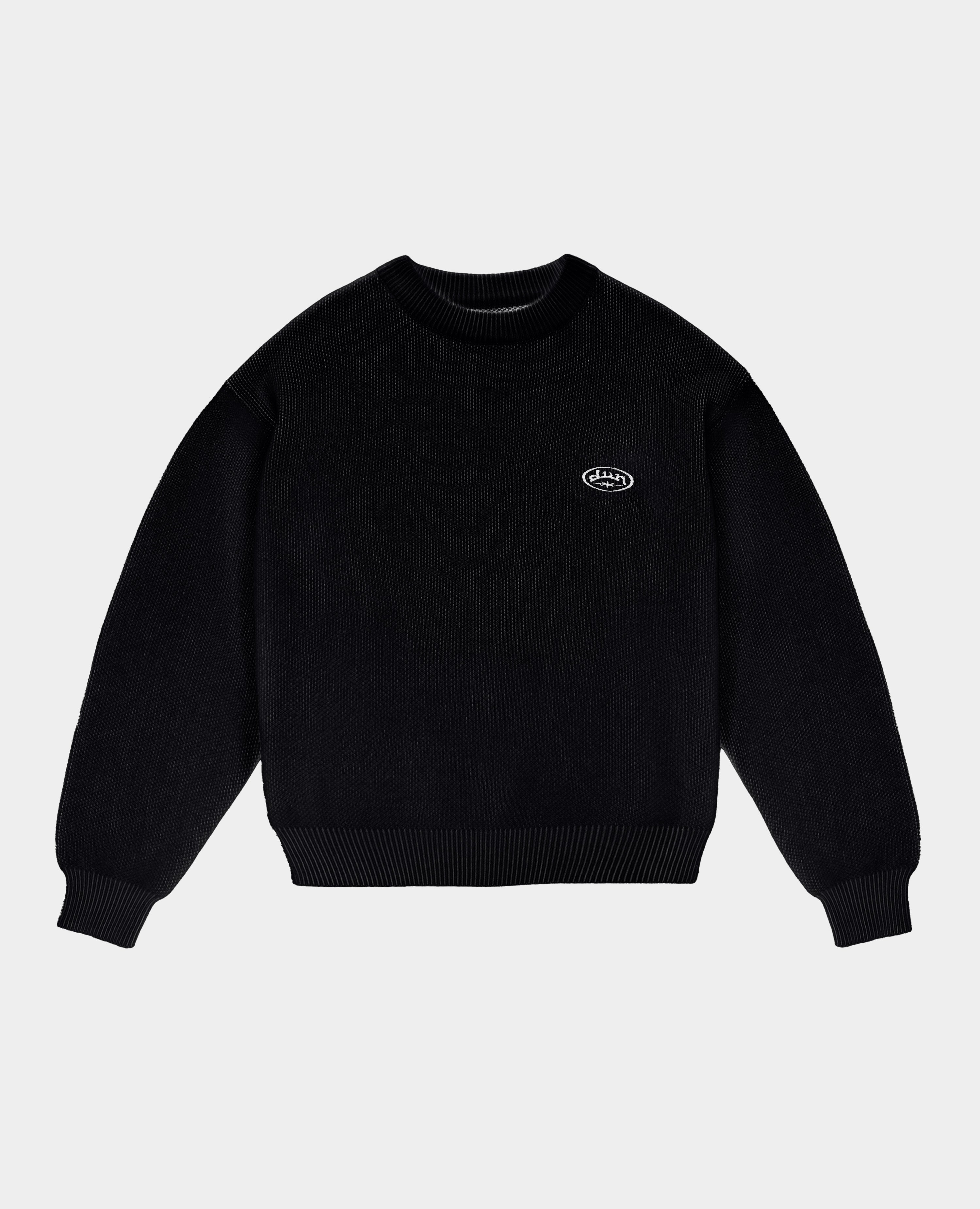 DIVINBYDIVIN | Dark Knit Sweater - Back Graphic Impact
