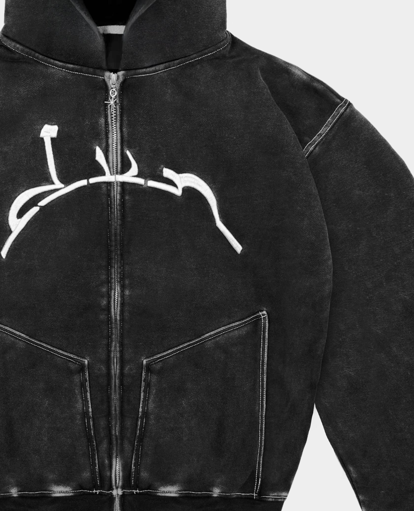 DIVINBYDIVIN | Sharp Zip Hoodie - Urban Blade Cut